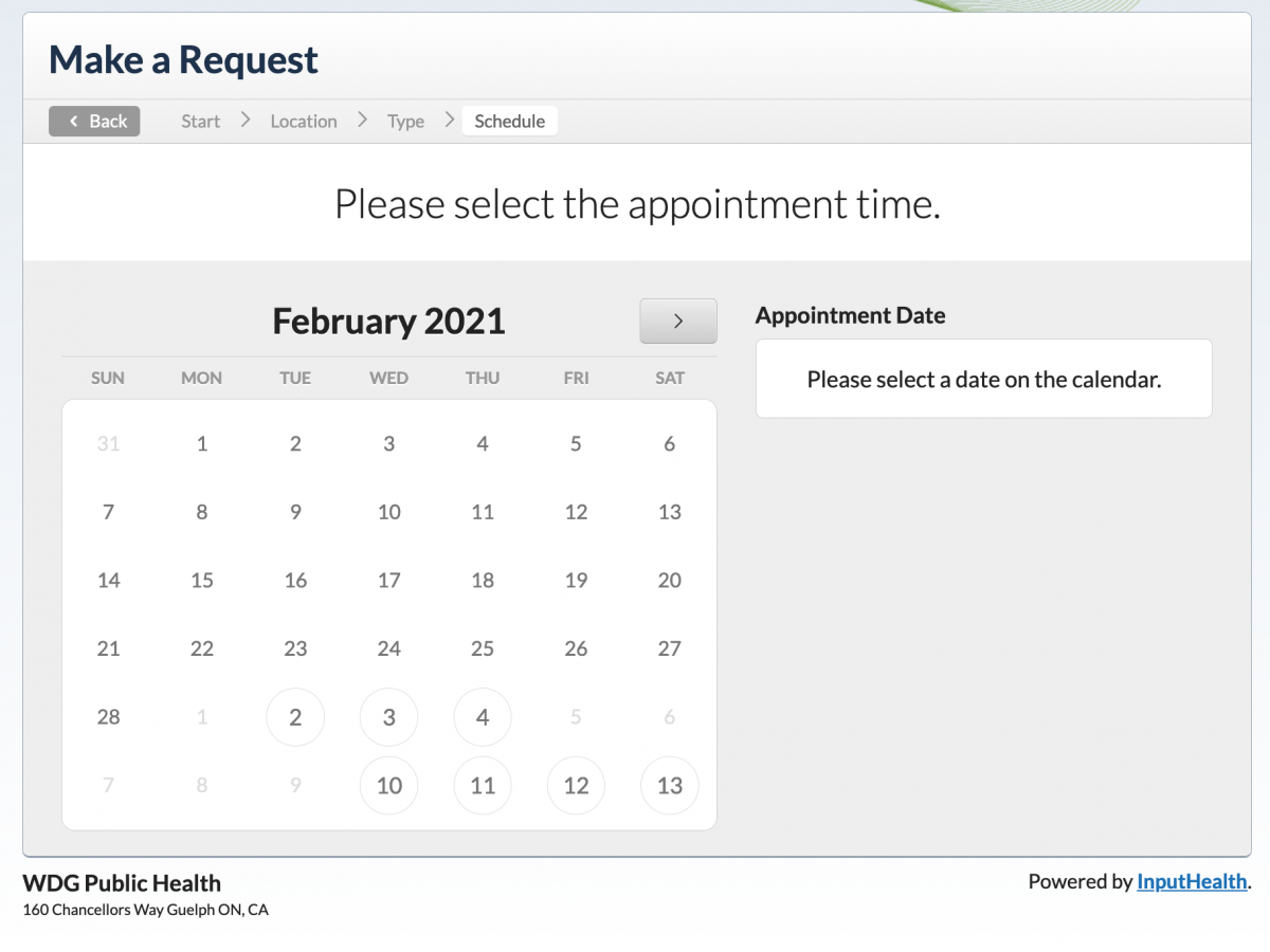 Online appointment booking instructions | WDG Public Health